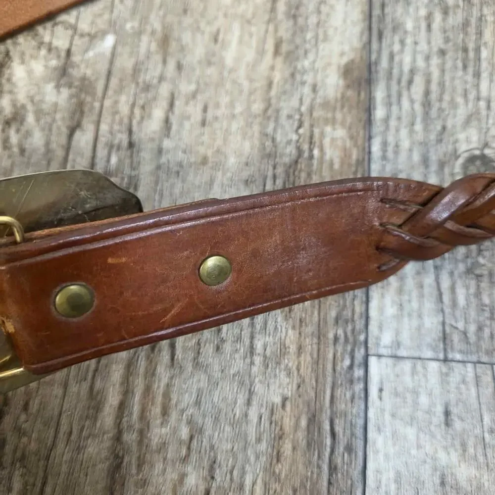 Vintage | Accessories | Vintage Statue Of Liberty Belt Brown Leather ...